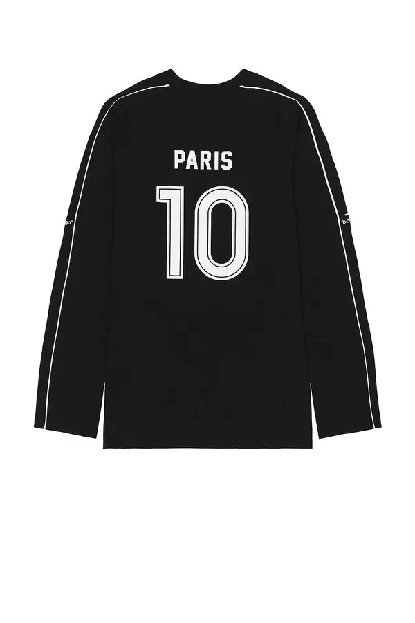 Balenciaga Oversized Soccer T Shirt In Black - Black & White